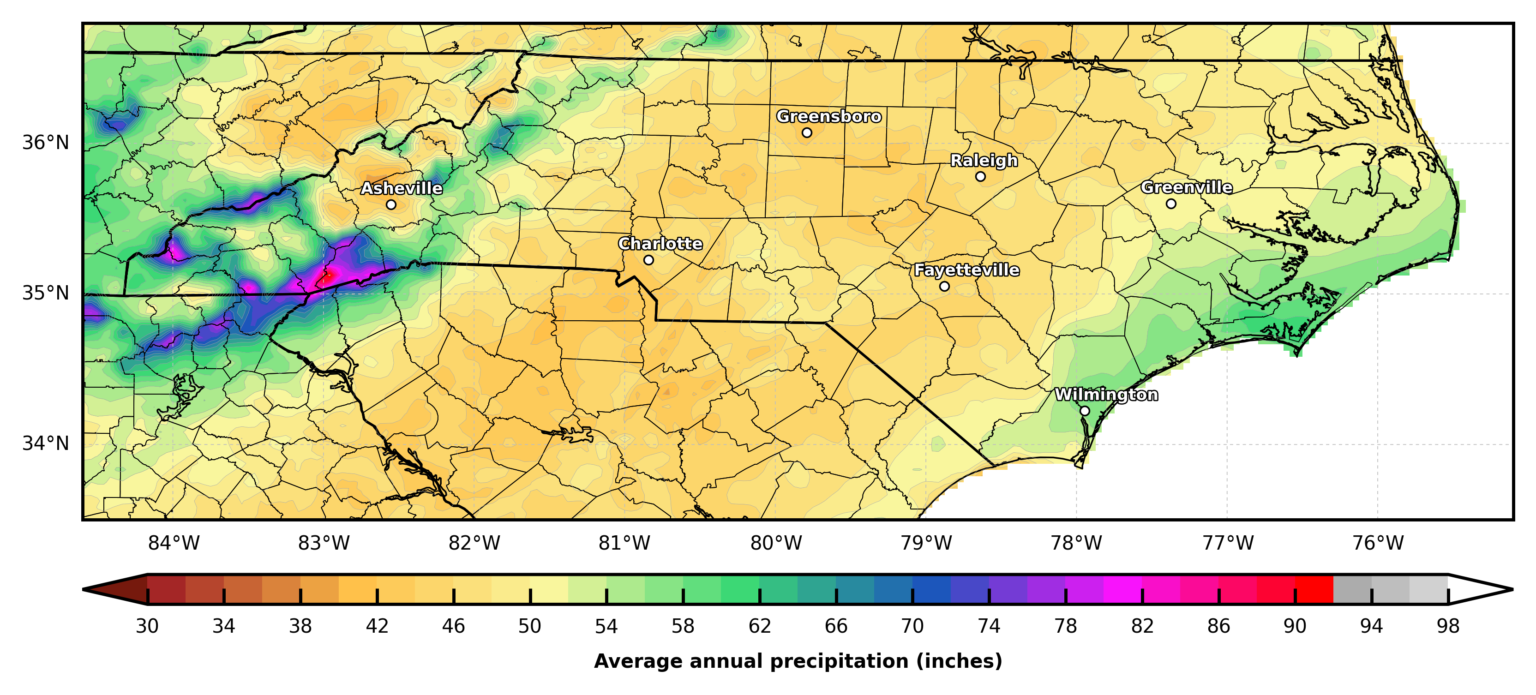 PRISM Precipitation Maps for the Southeast – SERCC